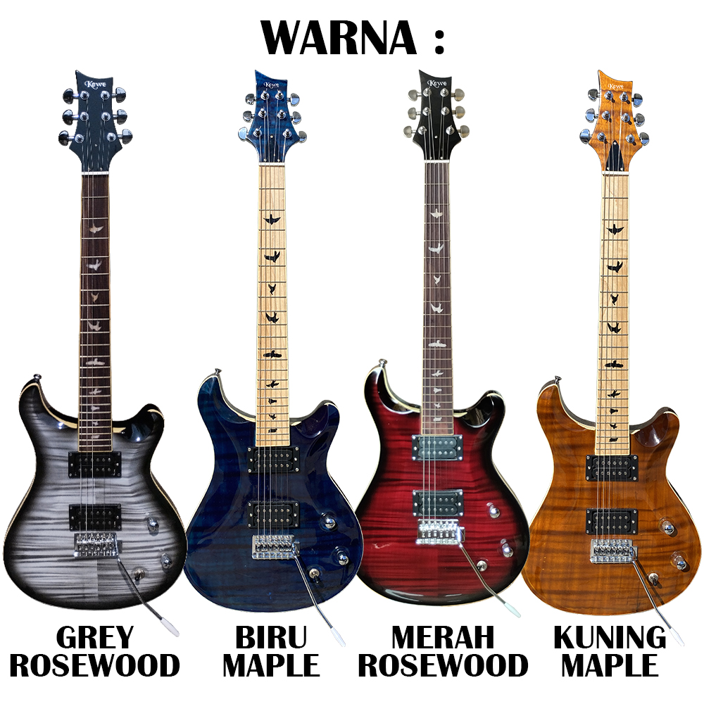 Gitar merk kowe Model PRS NEW - Kowe Gitar Kita